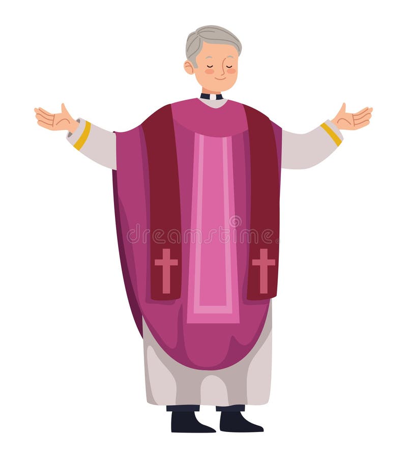 Catholic bishop character stock vector. Illustration of hierarchy ...