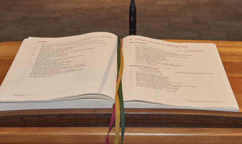 Book of Scriptures Opened for Reading Stock Photo - Image of opened ...