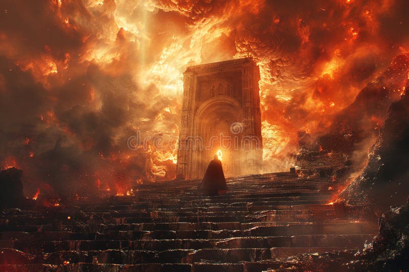 Catholic Christian Bishop Priest in Hell Prays for Sins in Fiery Hell ...