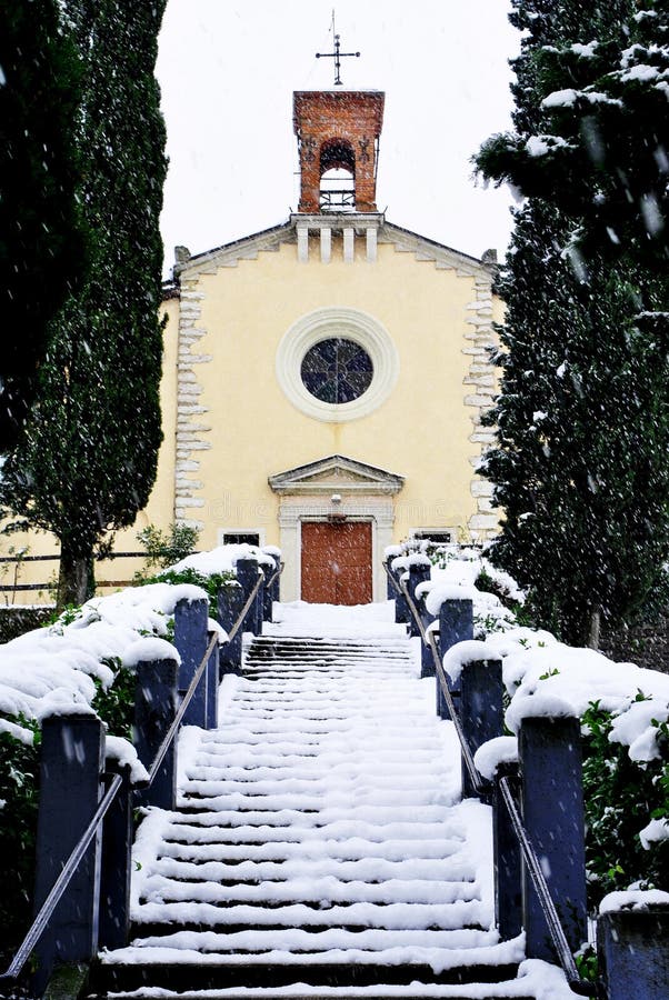 Catholic church stock image. Image of december, frost - 17824431