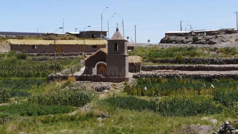 Catholic Church in the Altiplano, Chile Stock Image - Image of ...