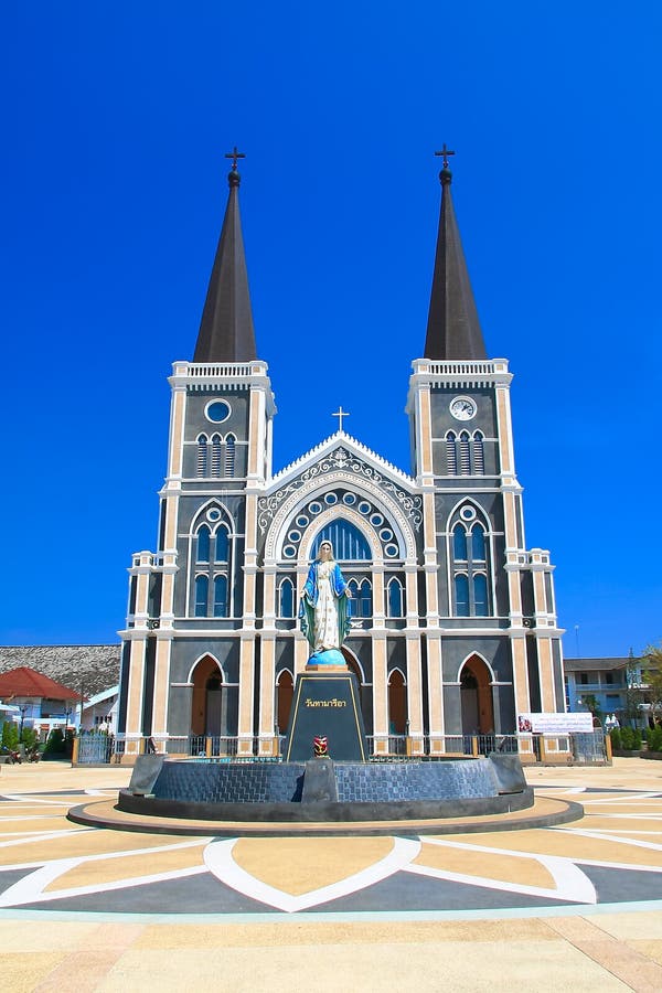 Catholic Church and Blue Sky Stock Image - Image of landmark, capital ...