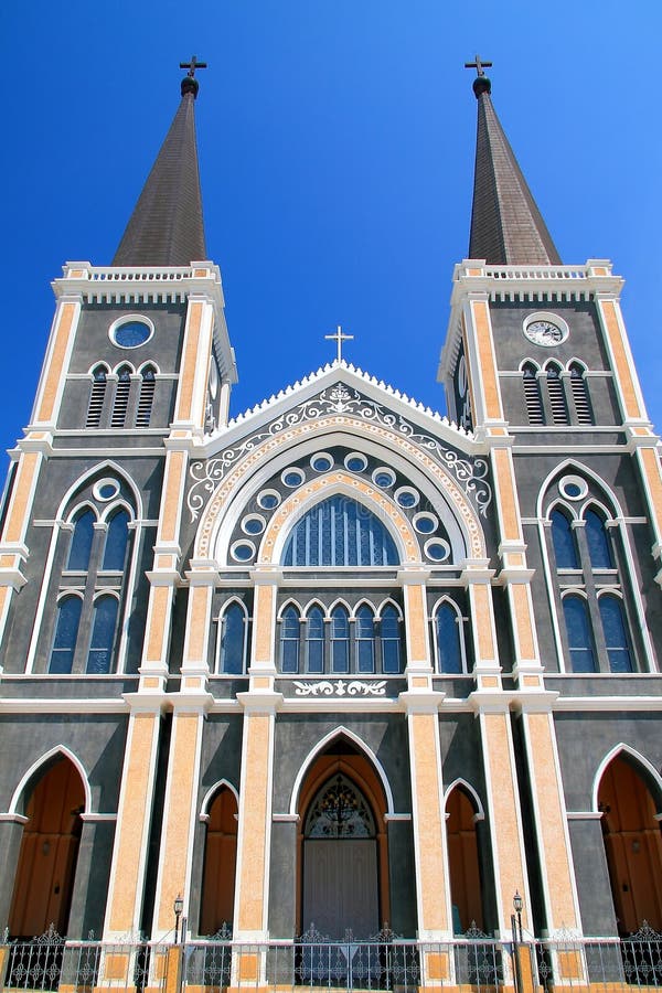 Catholic Church and Blue Sky Stock Photo - Image of floor, religion ...