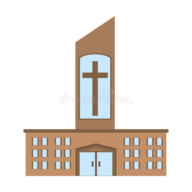 Catholic Church Building Icon Design Stock Vector - Illustration of ...