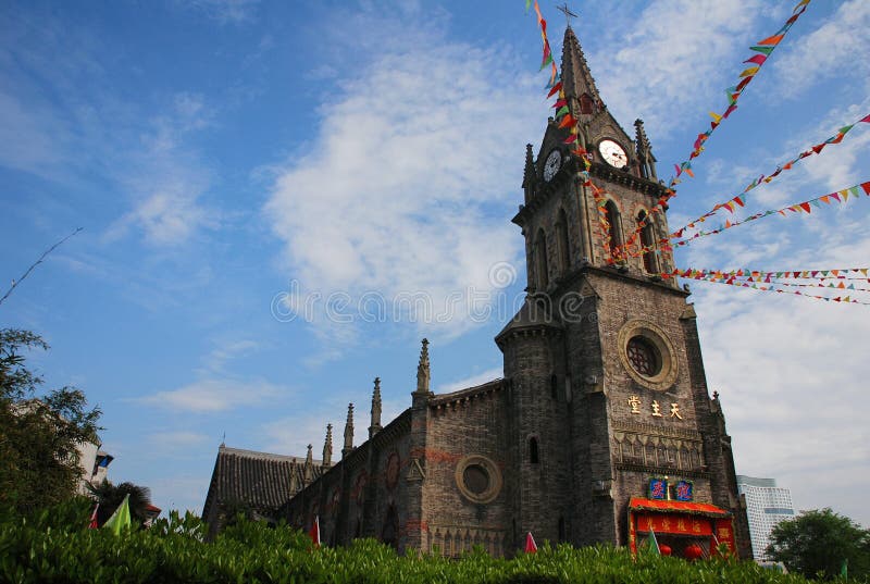 A catholic church in China stock photo. Image of sunny - 31851576