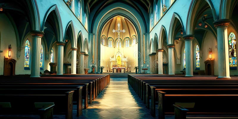 The Catholic Church Inside stock photo. Image of inside - 337041616