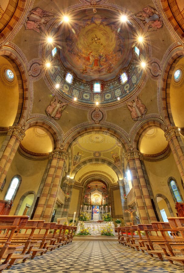 Catholic Church Interior View. Alba, Italy. Editorial Stock Image ...