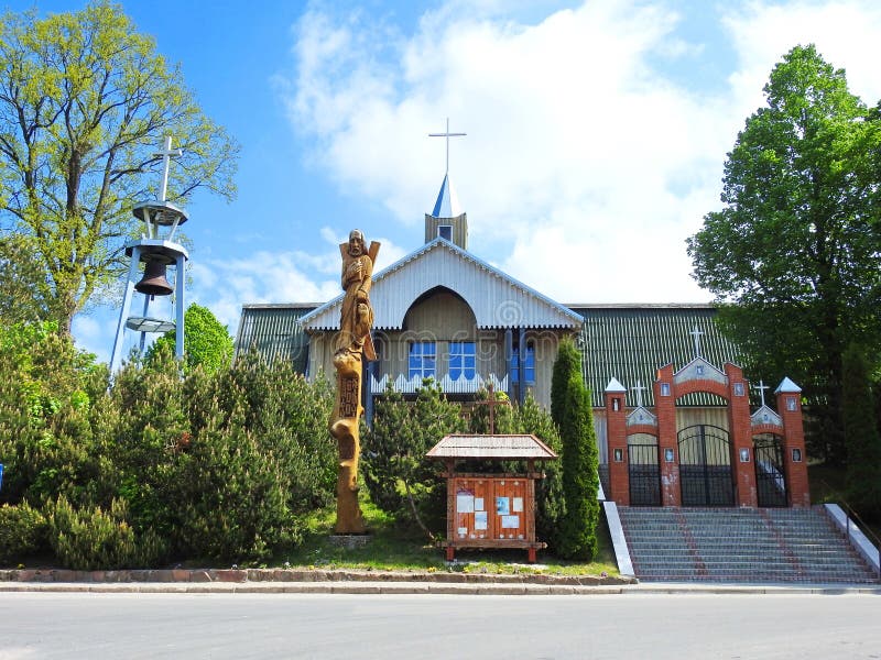 Catholic church, Lithuania stock photo. Image of cross - 93155242