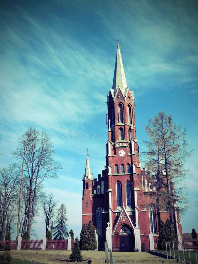 Catholic church, Lithuania stock photo. Image of architecture - 53261866