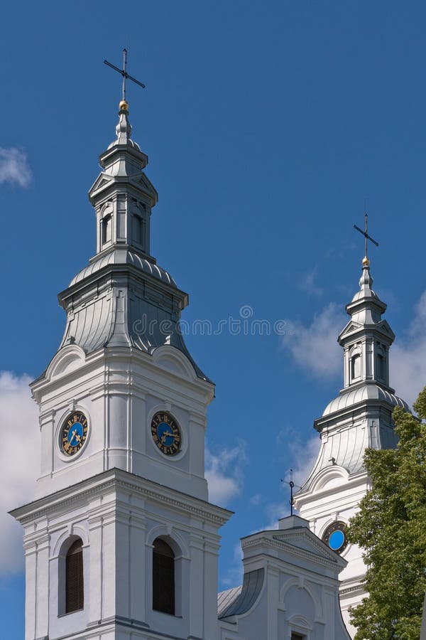 Catholic Church in Lithuania Stock Photo - Image of facade, landmark ...