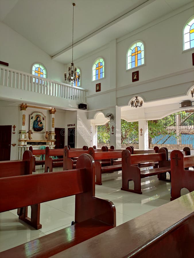 Catholic Church on the Philippines Stock Image - Image of room ...