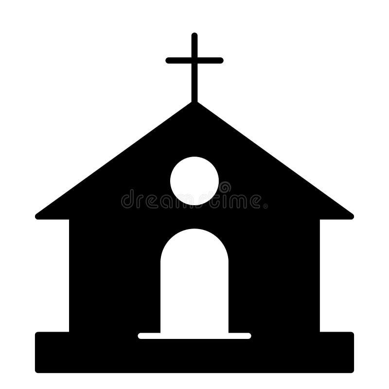 Catholic Church Solid Icon. Building Vector Illustration Isolated on ...