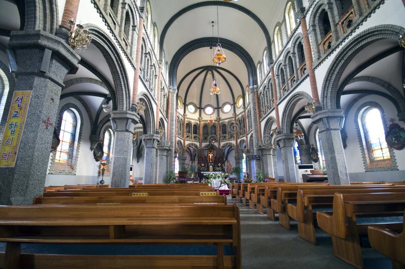 Catholic Church in South Korea Stock Photo - Image of province, asia ...