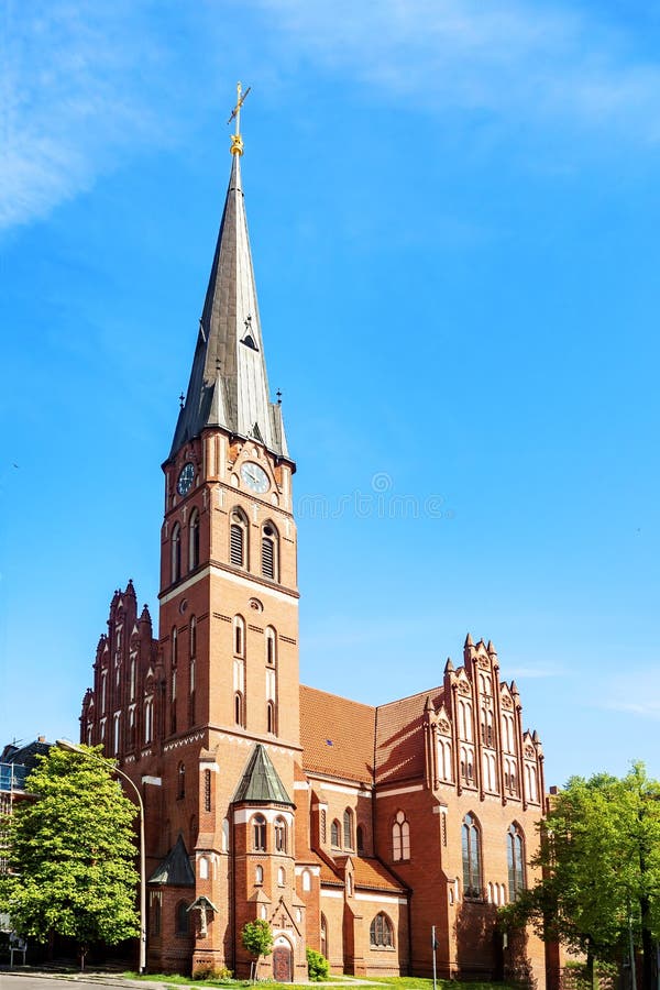 Catholic Church of St. George in Berlin Stock Photo - Image of cloud ...
