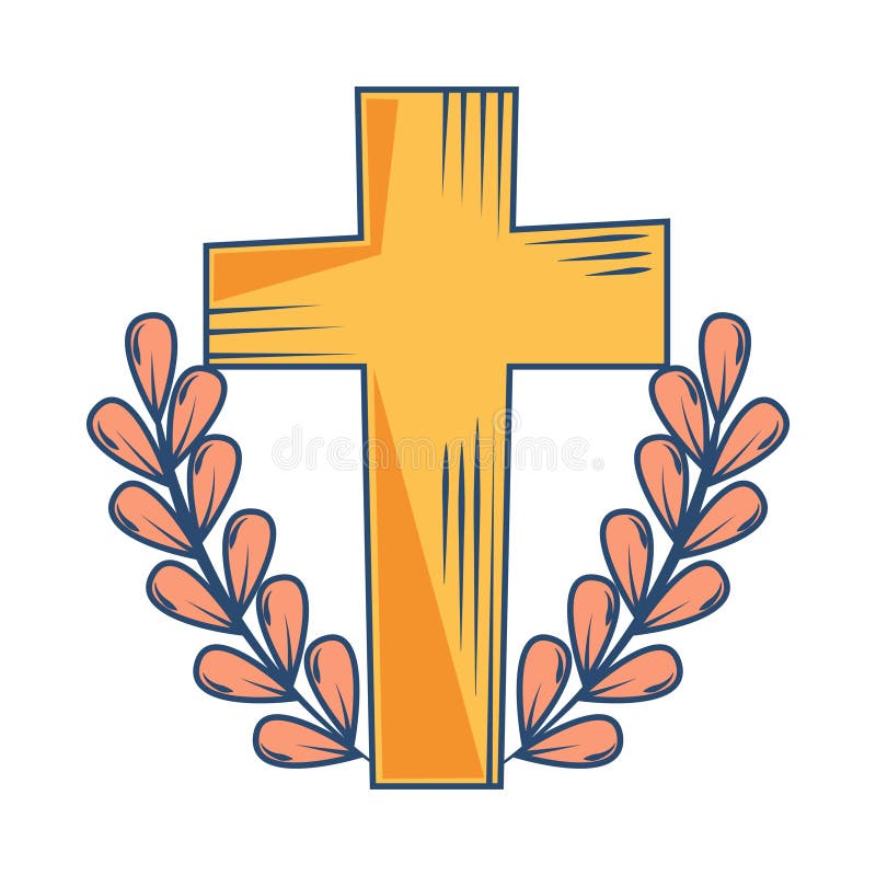 Catholic cross bright stock vector. Illustration of christian - 292090469
