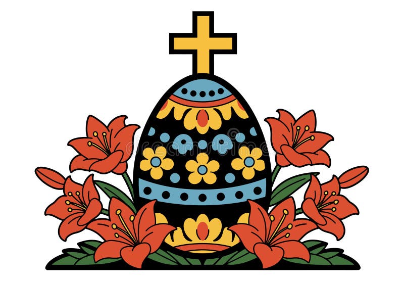 Catholic Easter clip art stock vector. Illustration of christian - 369204968