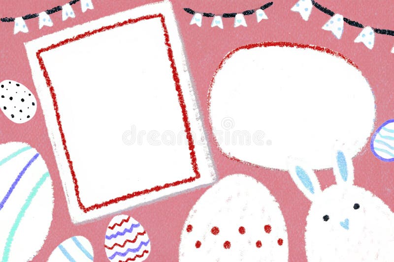 Catholic Easter Decoration: Eggs and Bunny Ears, with a Space for ...