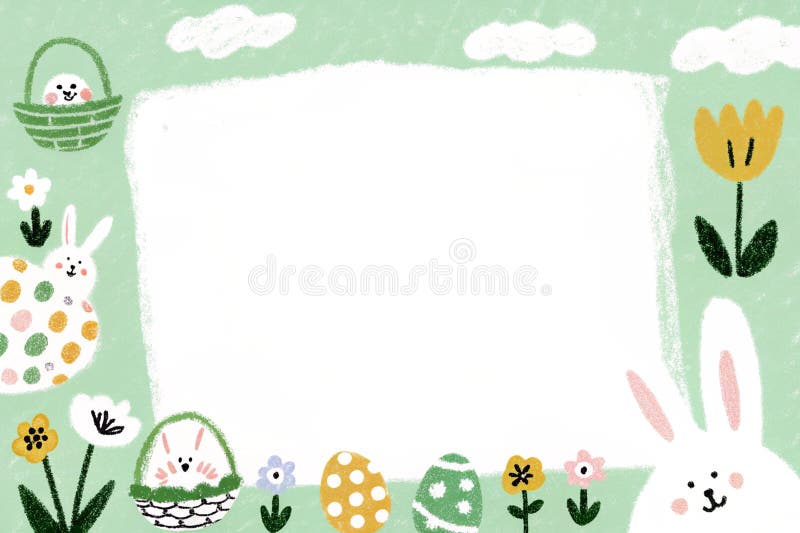 Catholic Easter Decoration: Eggs and Bunny Ears, with a Space for ...