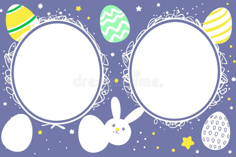 Catholic Easter Decoration: Eggs and Bunny Ears, with a Space for ...