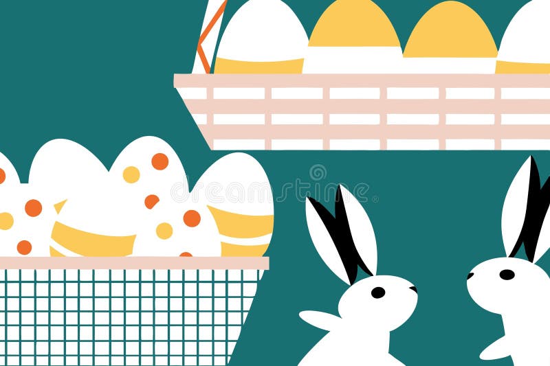 Catholic Easter Poster Decoration: Eggs and Bunny Ears Stock ...