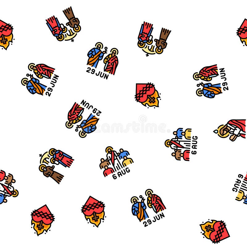 Catholic Holidays Church Easter Seamless Pattern Vector Stock Vector ...