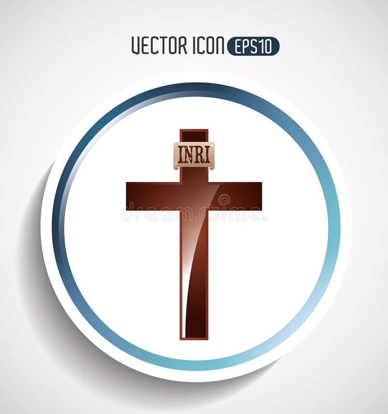 INRI - Wooden Icon With Cross Stock Illustration - Illustration of good ...