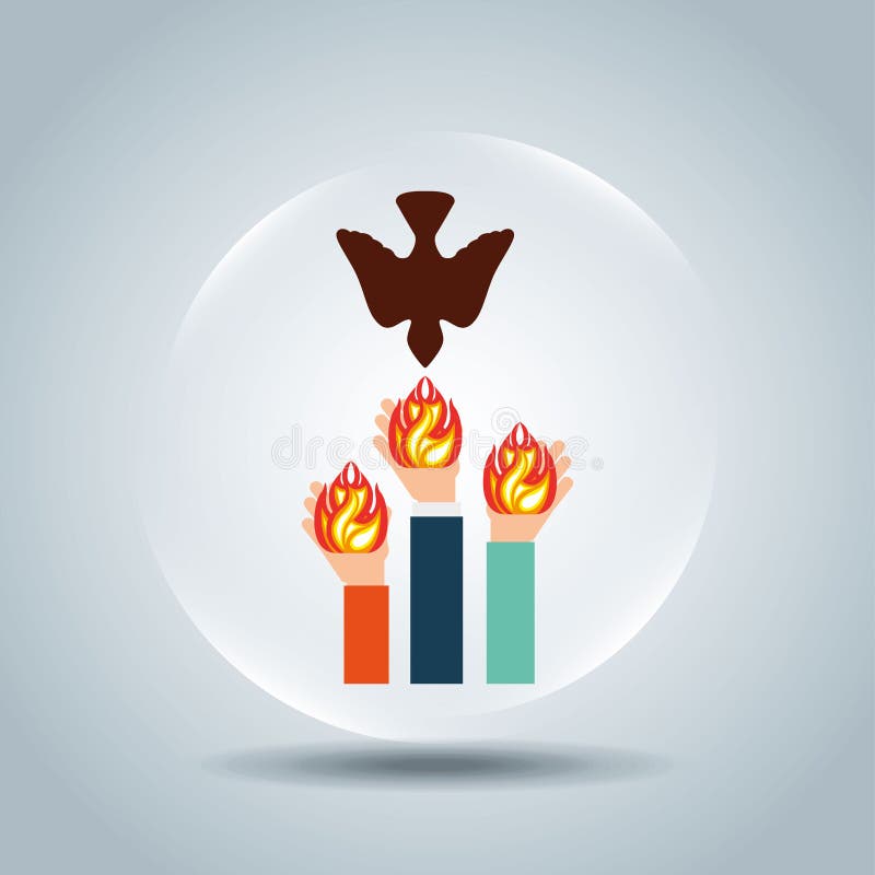 Catholic icon design stock illustration. Illustration of flame - 66999423