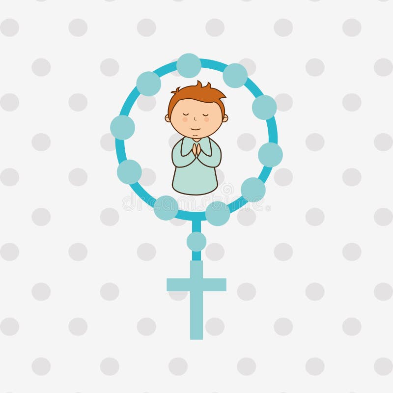 Catholic icon design stock illustration. Illustration of rosary - 69754717