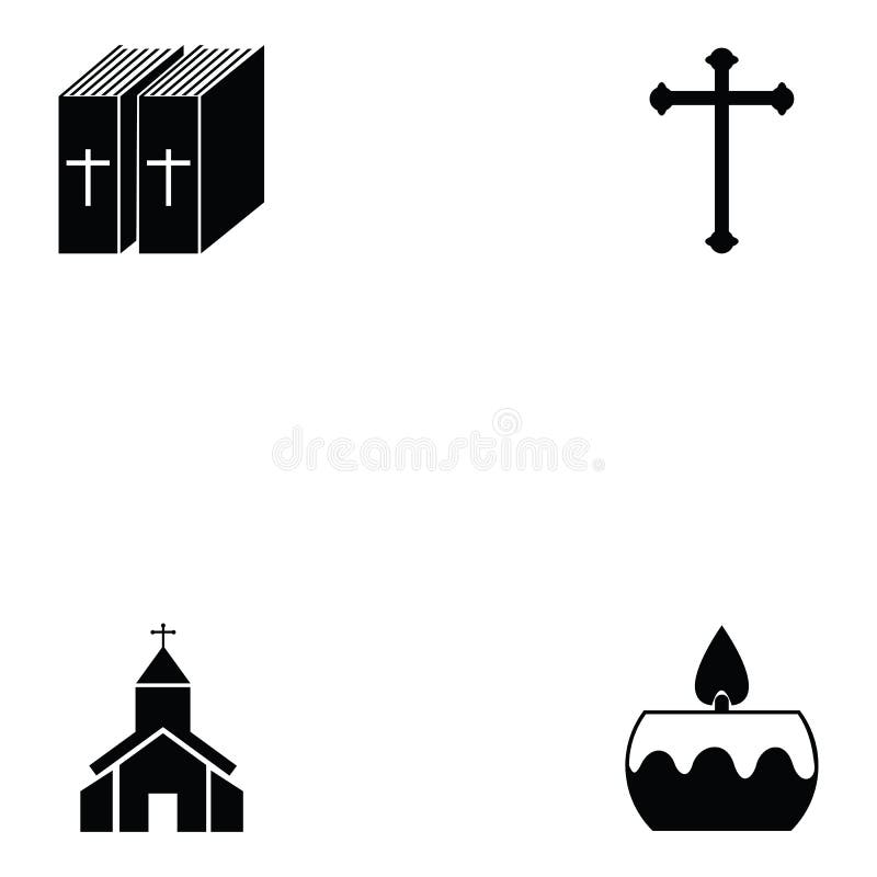 Catholic icon set stock vector. Illustration of catholic - 120562196