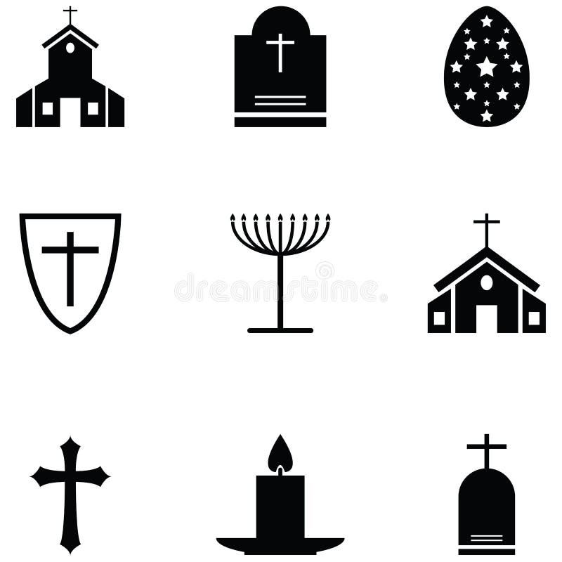 Catholic icon set stock vector. Illustration of icon - 120562167