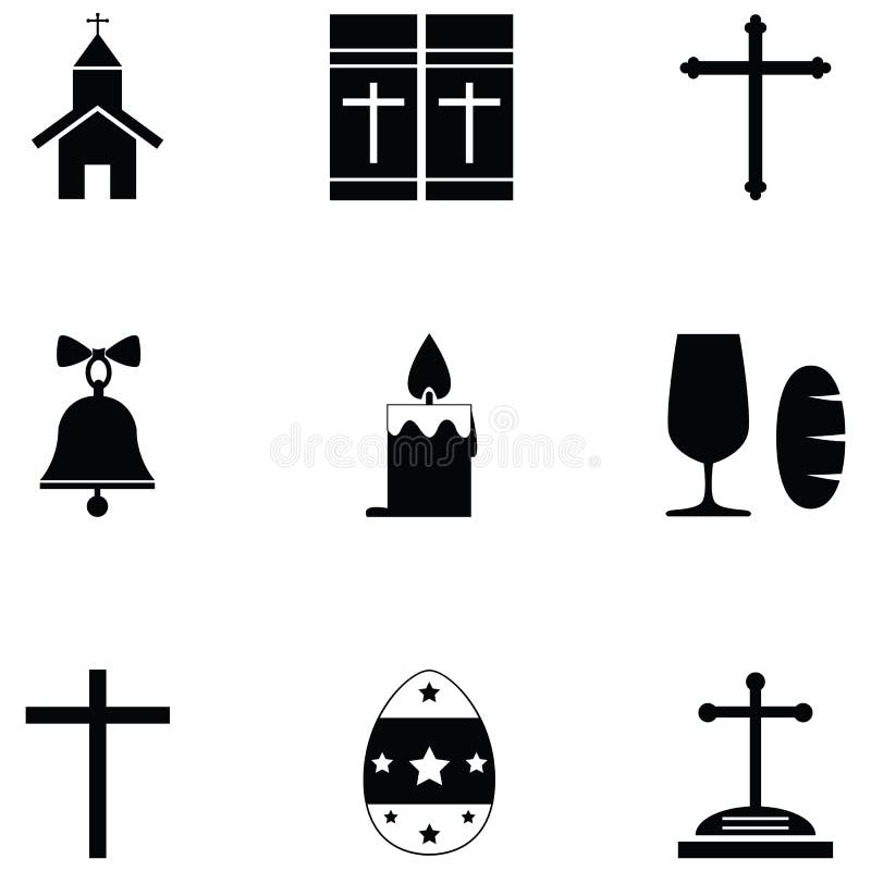 Catholic icon set stock vector. Illustration of religious - 120562183