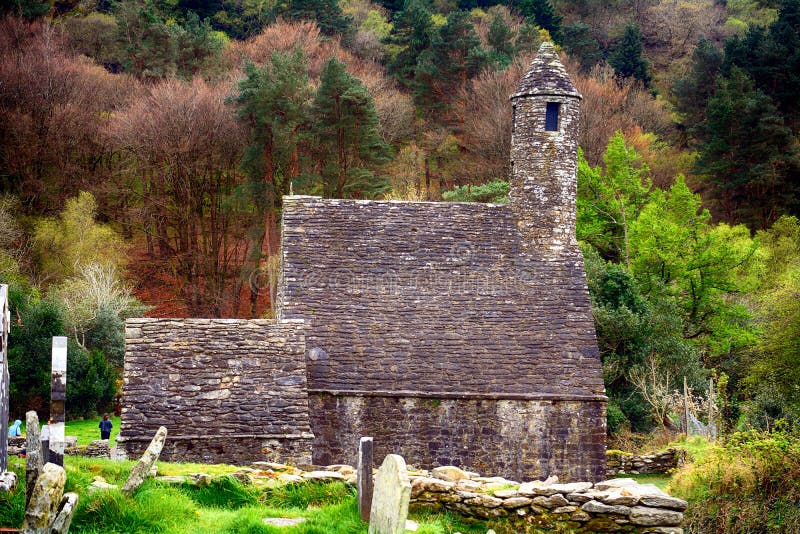 Catholic Monastery Ruins, Glendalough, Ireland Stock Photo - Image of ...