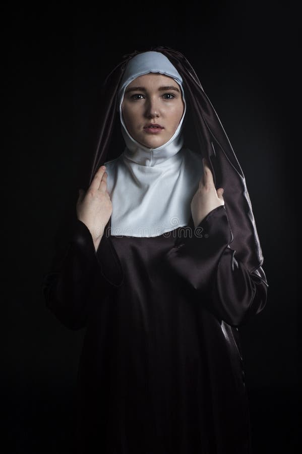 Catholic nun stock photo. Image of beauty, black, female - 76616000