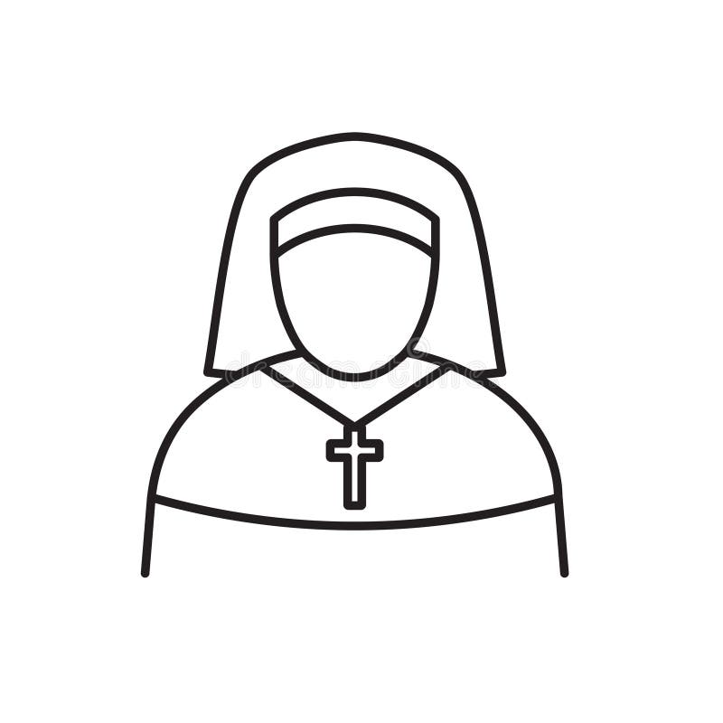Catholic nun icon stock vector. Illustration of jesus - 235527061