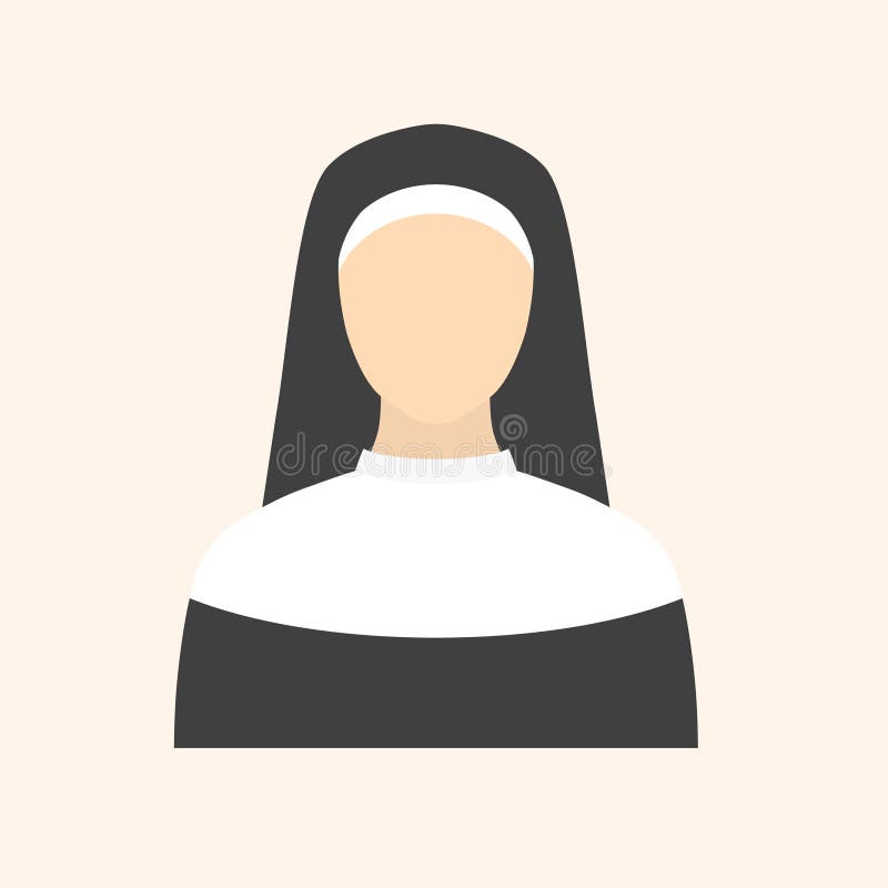Catholic nun icon stock vector. Illustration of prayer - 235527054