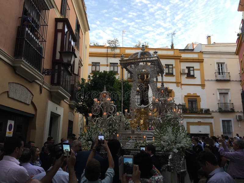 Catholic parade editorial stock image. Image of europe - 73843894