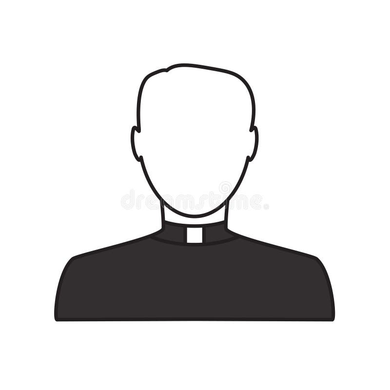 Catholic Priest Avatar Icon Stock Vector - Illustration of priest ...