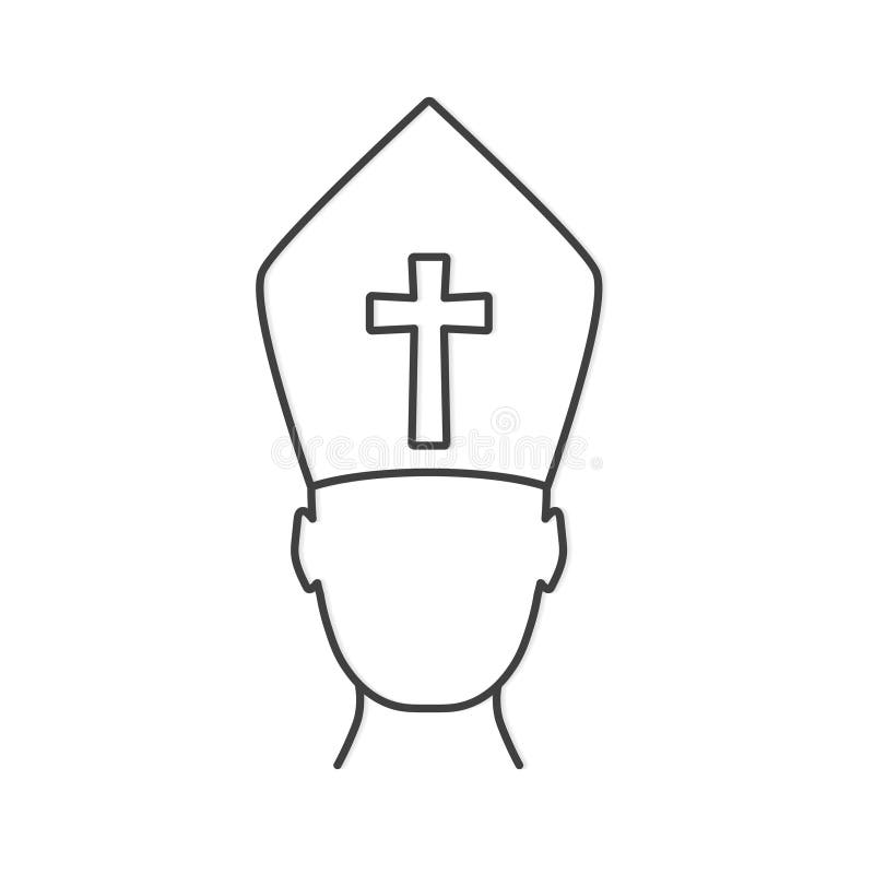 Catholic Priest, Bishop, Pope Icon Stock Vector - Illustration of ...