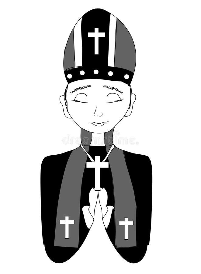 Catholic Priest, Bishop, Pope Stock Vector - Illustration of faith ...