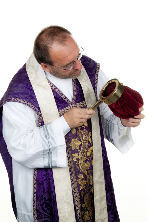 Catholic Priest Collects Money for the Church Stock Image - Image of ...