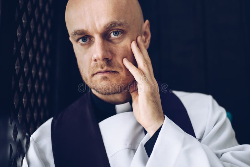 Catholic Priest Counting Money in His Hand Stock Photo - Image of ...