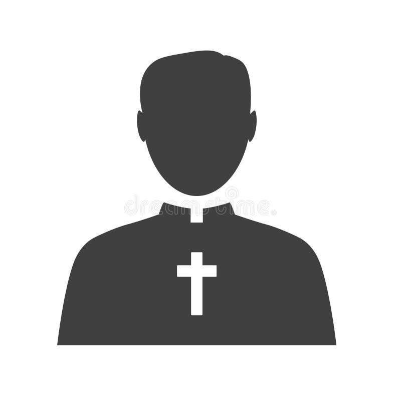 Catholic Priest with Cross Icon Stock Vector - Illustration of christ ...