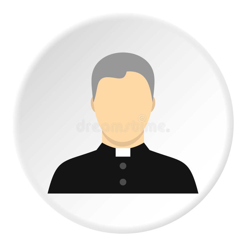Catholic Priest with Religious Symbols, Flat Style Stock Vector ...