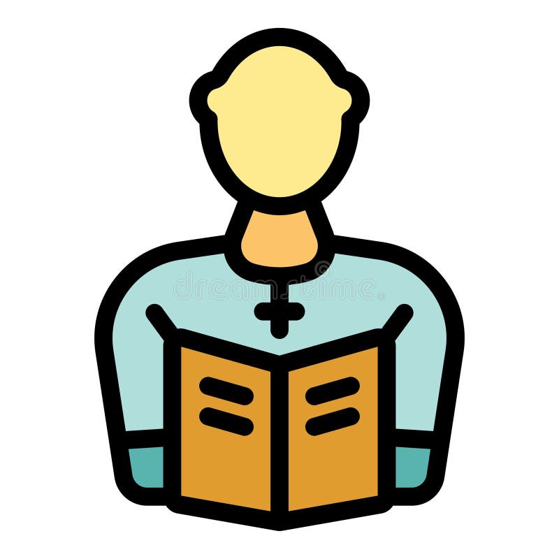 Catholic Priest Reading from the Holy Bible Stock Illustration ...