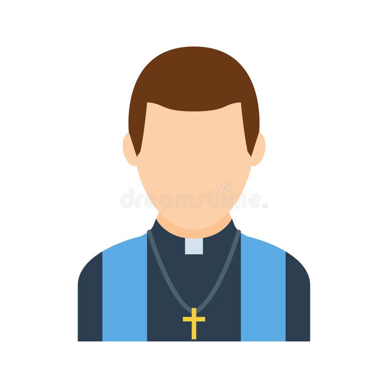 Catholic Priest Vector Icon in a Flat Style Stock Vector - Illustration ...