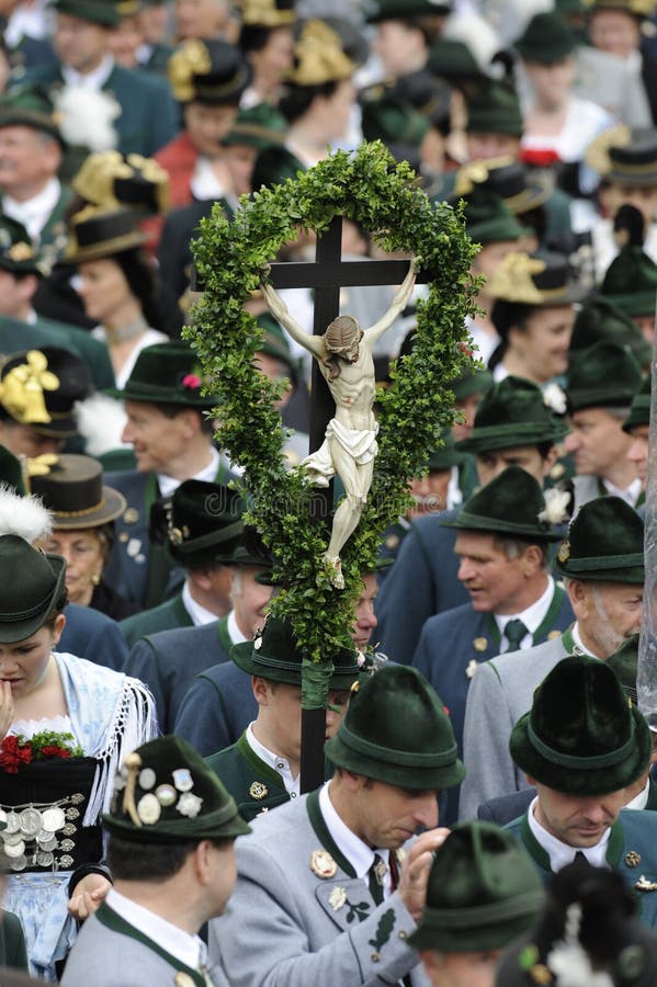 Catholic procession editorial stock photo. Image of german - 14336378