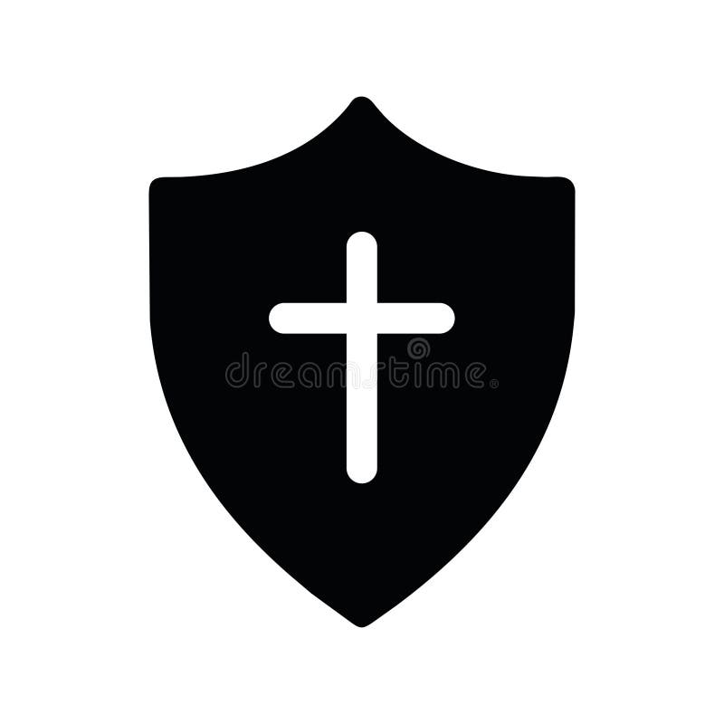 Catholic Religion Shield Icon Stock Vector - Illustration of cross ...