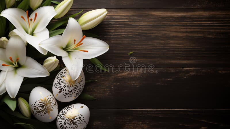 Catholic Religious Easter Lilies Ai Generated Banner Background Copy ...