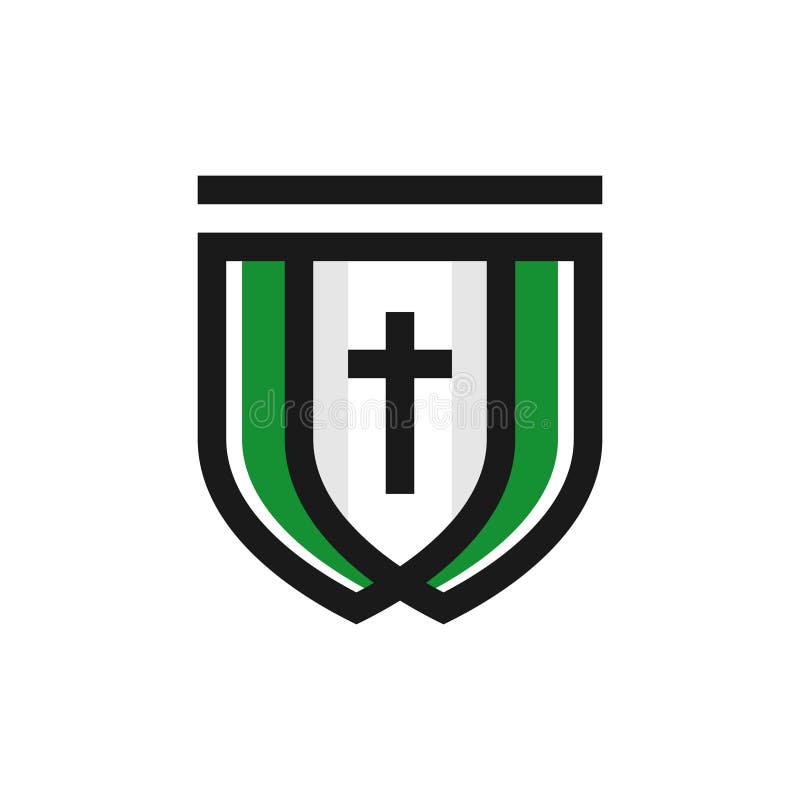 Catholic Religious Shield Logo Stock Vector - Illustration of jesus ...