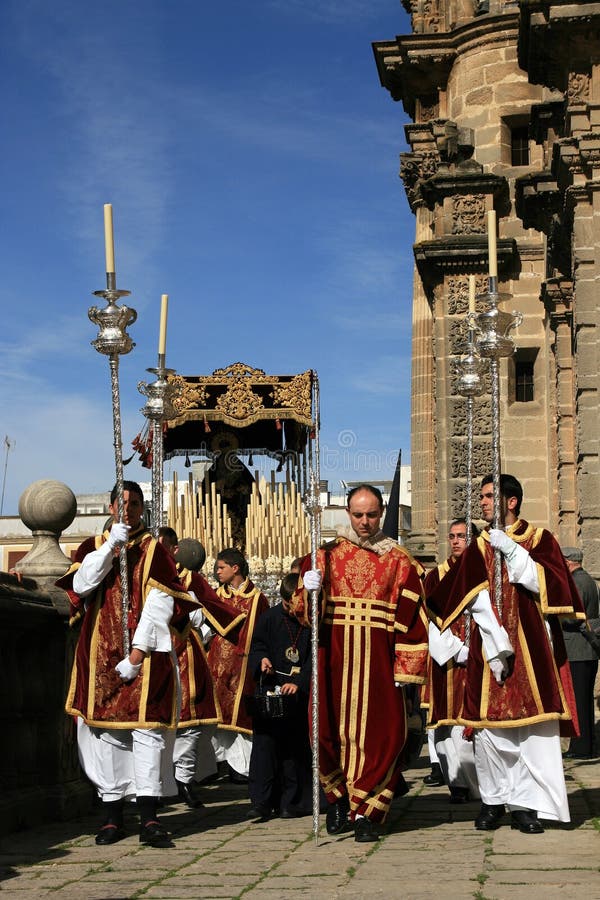 Catholic Spain, Priests At Easter Procession Editorial Stock Photo ...
